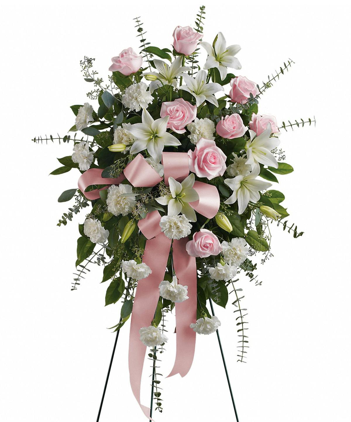 Glendora CA Funeral Flowers | Sentiments of Serenity Spray | R&A Florist