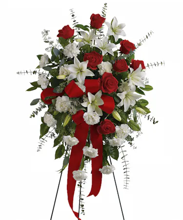 Glendora CA Funeral Flowers | Sentiments of Serenity Spray | R&A Florist